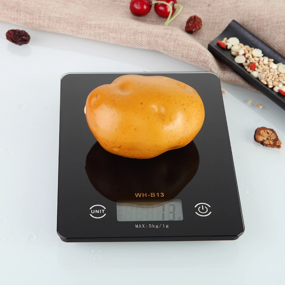 5kg/1g Ultra thin Digital Kitchen Scale,LED Electronic Food Diet ...