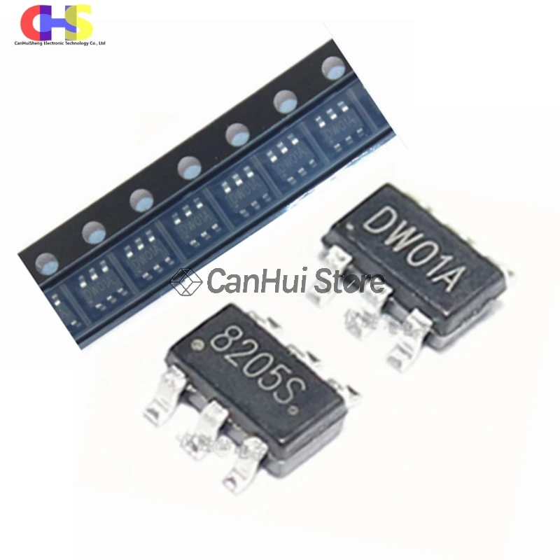 20pcs-FS8205S-8205-DW01A-DW01-SOT23-6-FS8205-8205S-SMD-lithium-battery ...