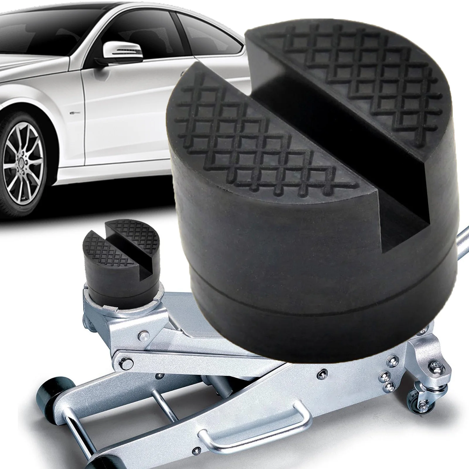 Floor Slotted Car Jack Rubber Pad Frame Protector Adapter Jacking Tool ...