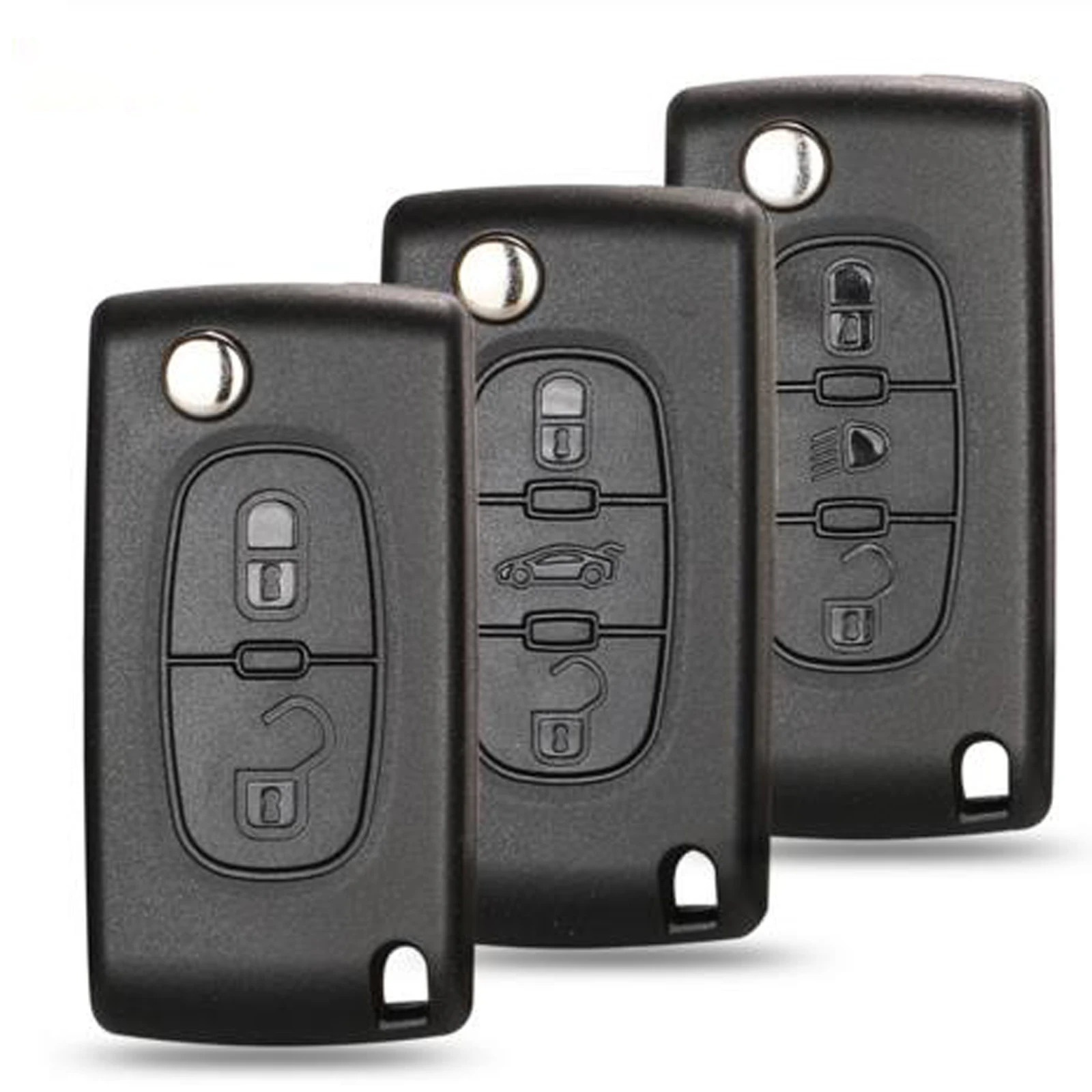 jingyuqin-2-3-Buttons-Flip-Folding-Remote-Car-key-Shell-For-peugeot-107 ...