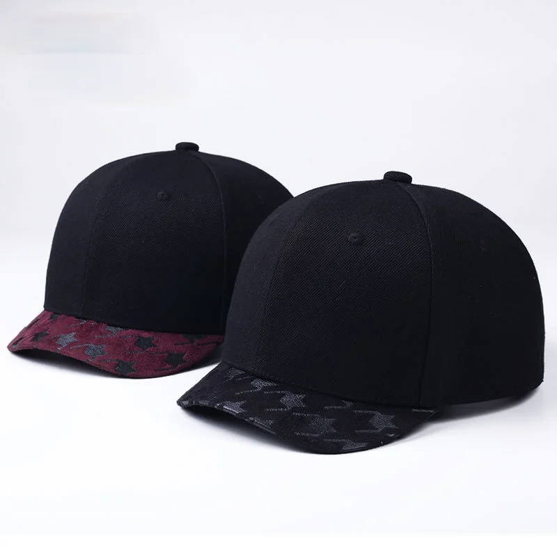 3cm Short Brim Baseball Cap American Women Men Short Brim Curved Brim ...