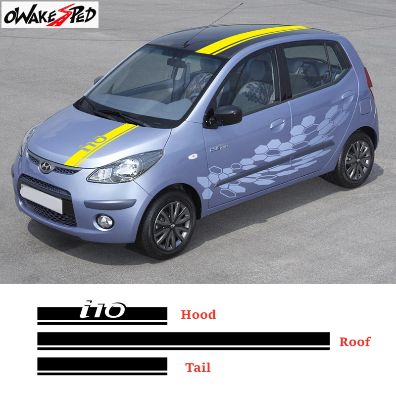 Racing-Sport-Stripes-Decals-Car-Hood-Roof-Tail-Decor-Sticker-For ...