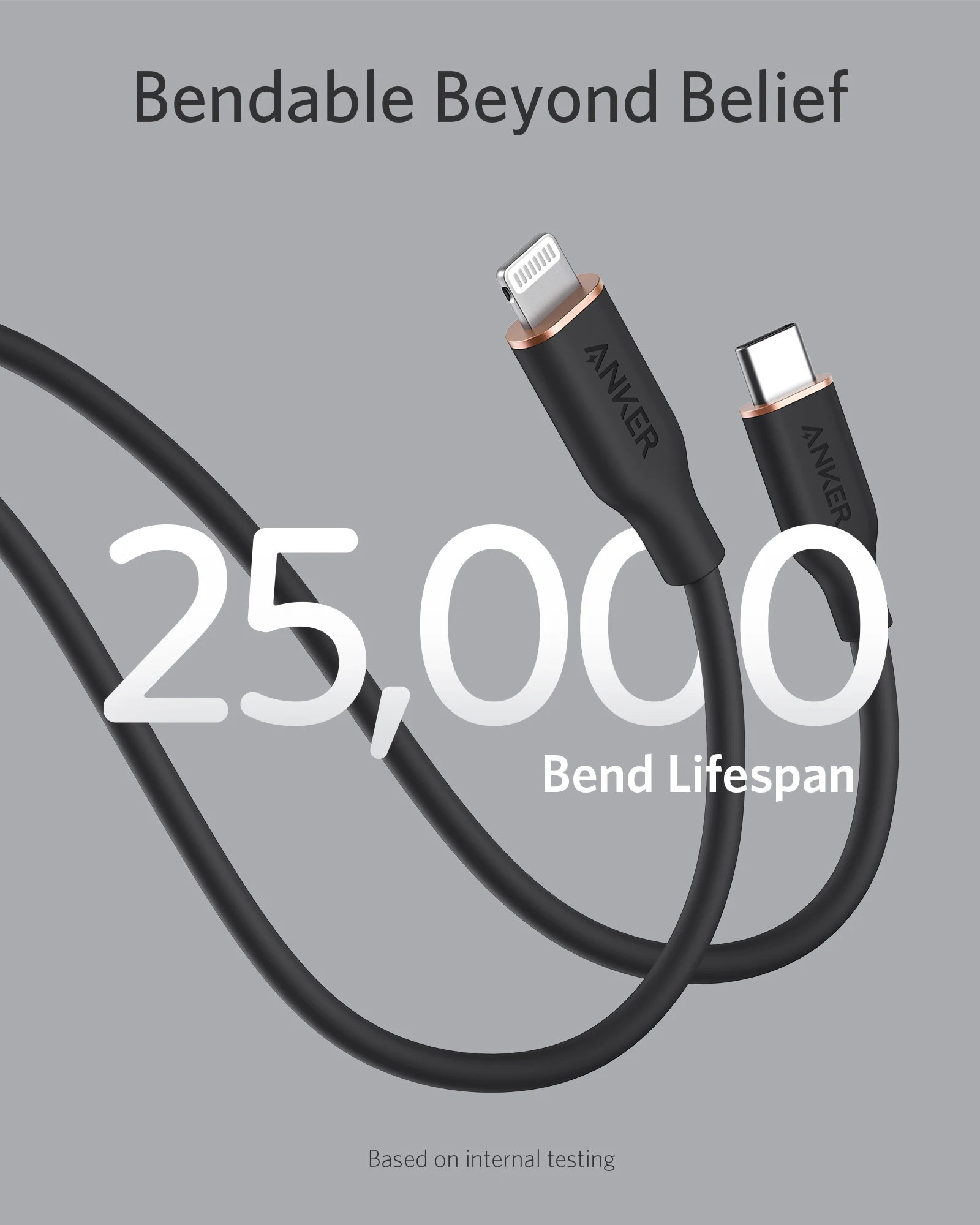 Anker USB C y ld r m kablosu 641 kablo MFi sertifikal Powerline III ak silikon h zl arj kablosu AliExpress