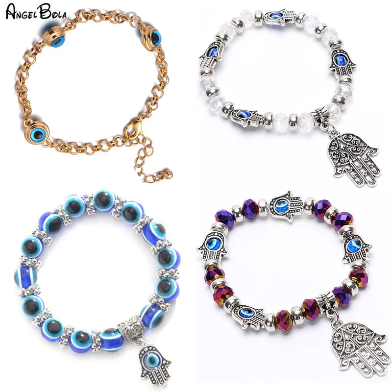 Trendy-Lucky-Charm-Bracelets-For-Women-Retro-Devil-s-Eye-Bangles-Blue ...