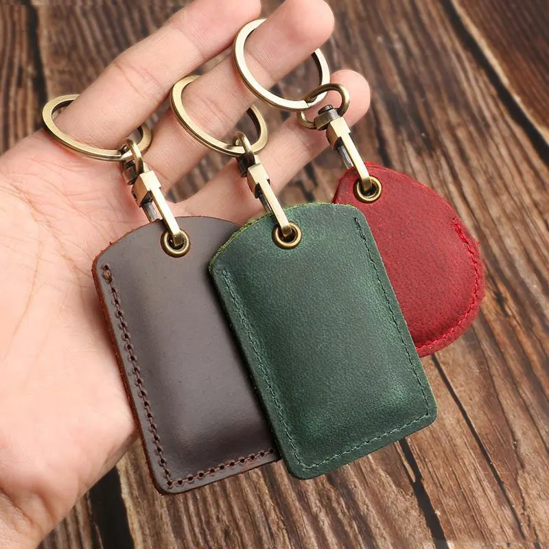 Leather-Access-Card-Cover-Keychain-Pocket-Bus-Card-Keychains-Mobile ...