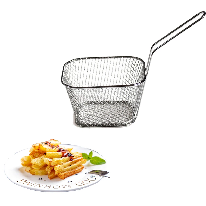 1PCS Portable Stainless Steel Chips Mini Frying Basket Strainer Fryer ...