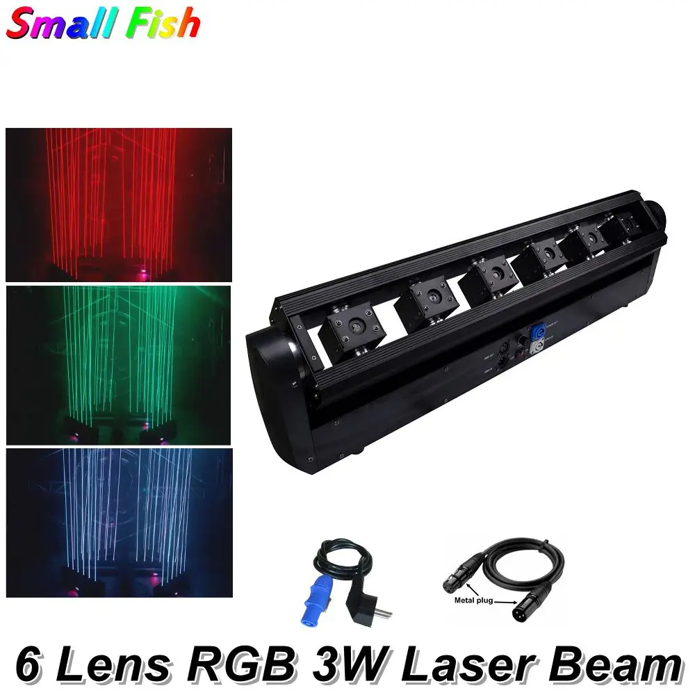 Lote de 2 unidades de luces láser RGB de 3W a todo Color, conjunto de 6 ...