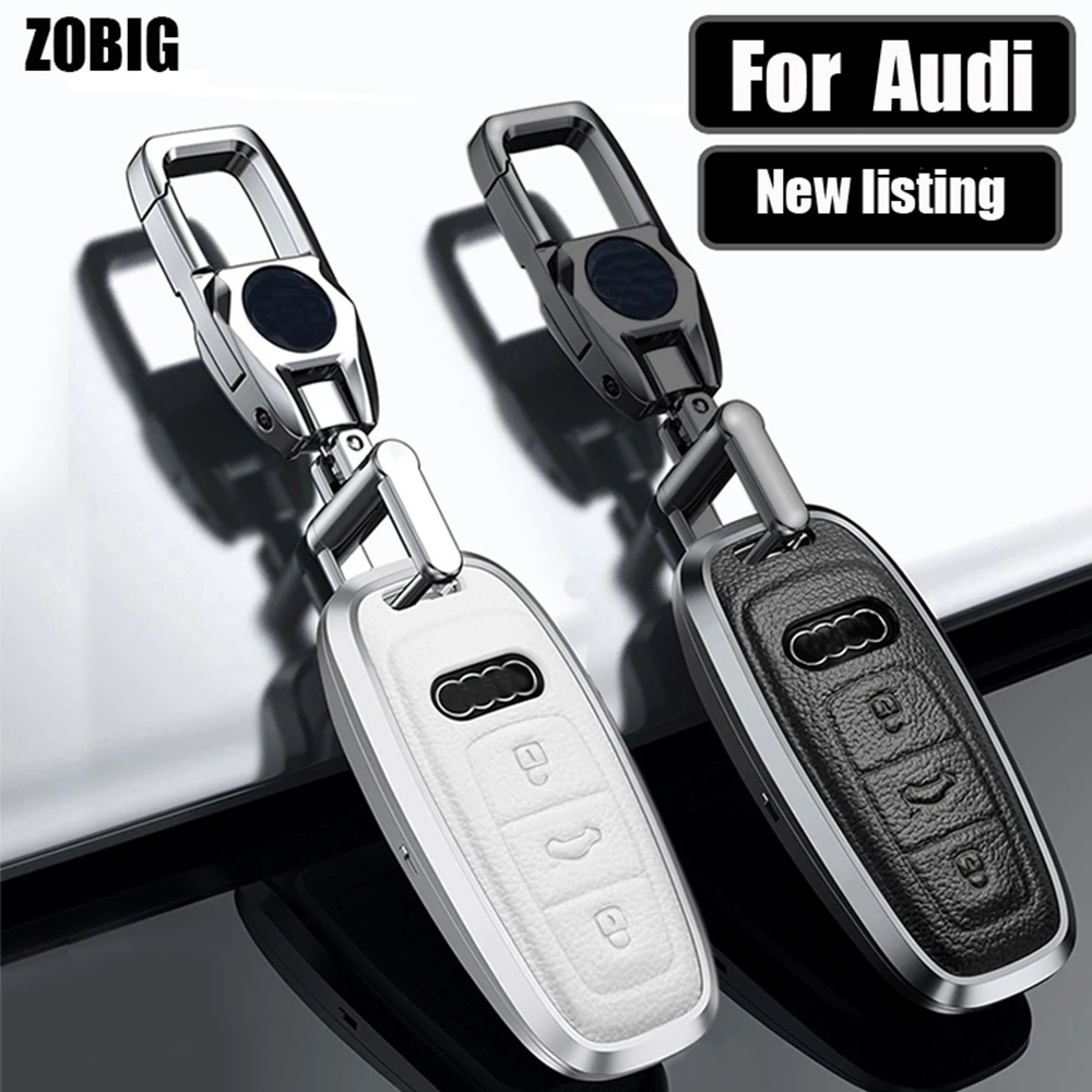 Key Fob Cover For Audi A8 A6 A7 C8 E-tron 2019 2020 Keyless Remote Key ...