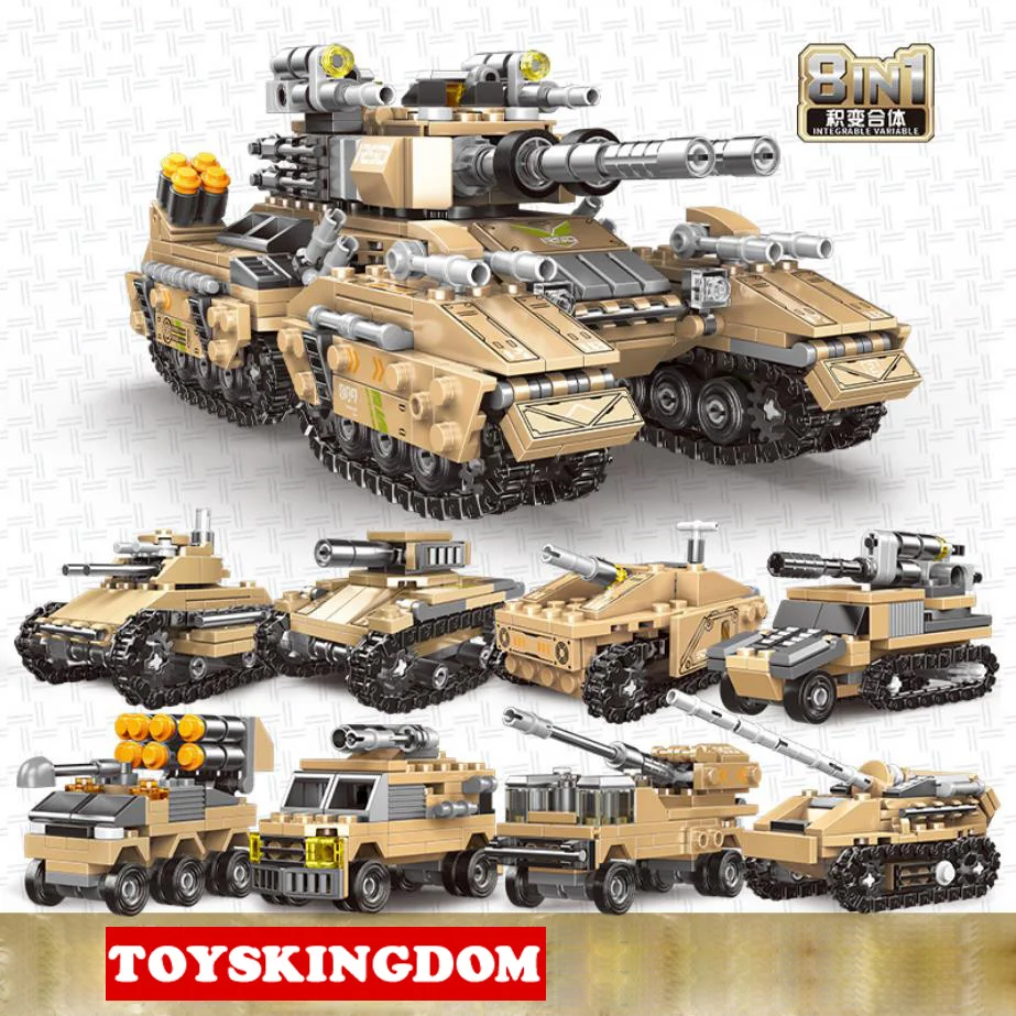 Modern military 8in1 Emperor Tank building block world war Explosion ...