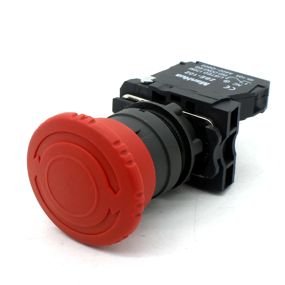 ManHua-Emergency-Stop-Mushroom-Push-Button-Switch-XB5-AS542-220V-10A ...