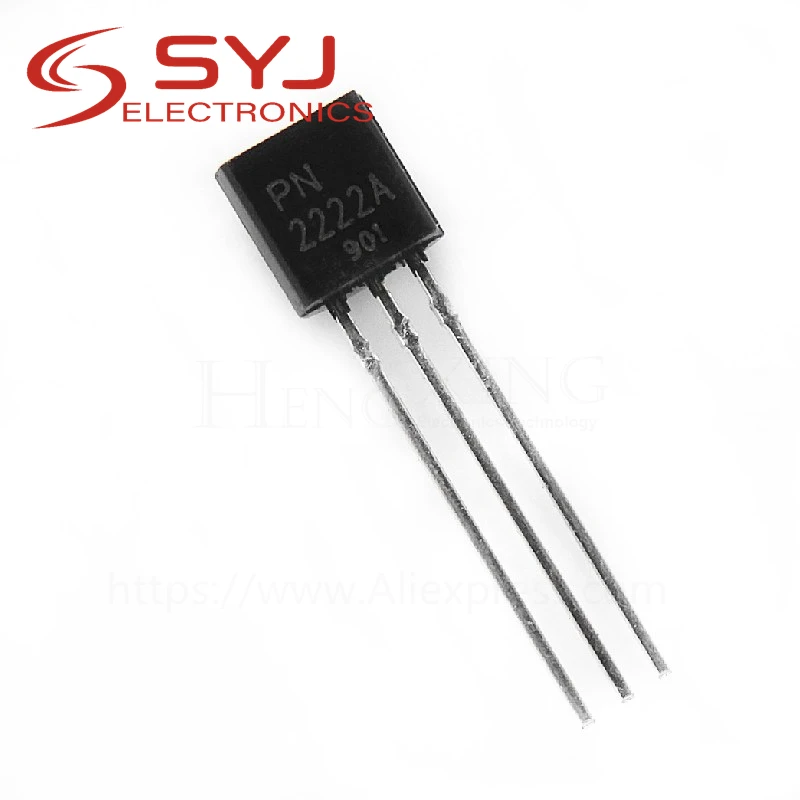 100 pçs/lote PN2222A TO-92 PN2222 Transistor de junção bipolar (BJT ...
