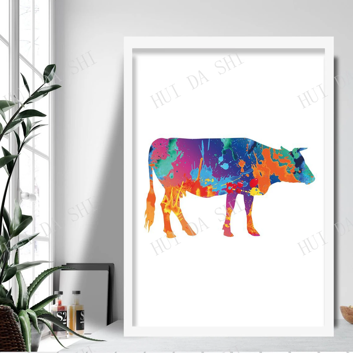 Oil Painting Cow Print cow art cow painting cow art print cow gift, Art ...