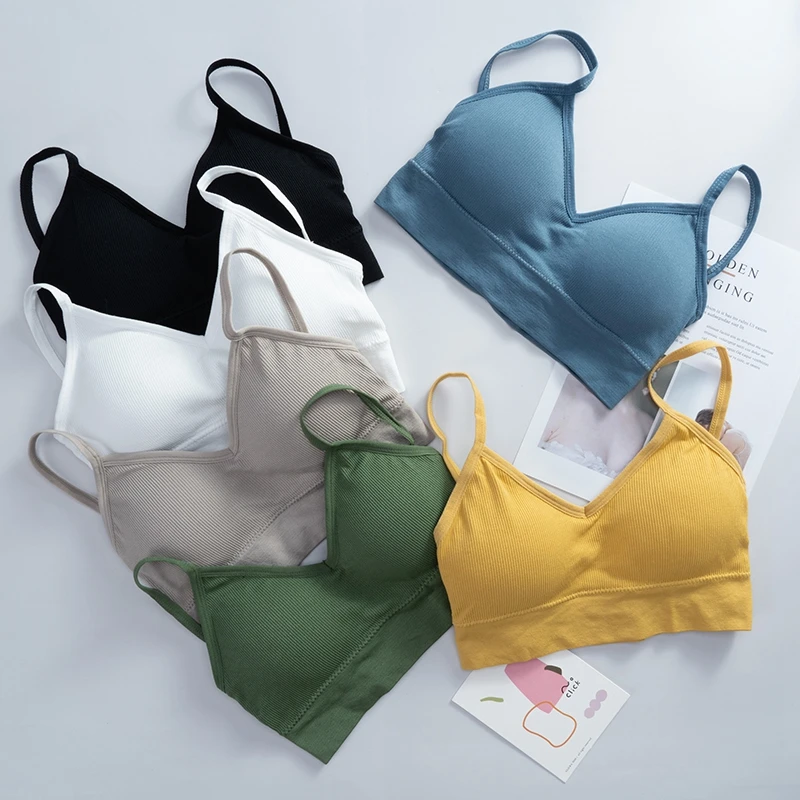 Elastic Gathering Bralette Push Up Bra Summer Anti light Korean Style ...
