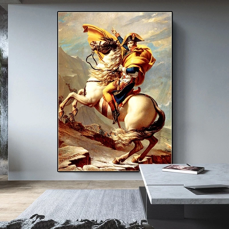Napoleon Crossing The Alps Painting