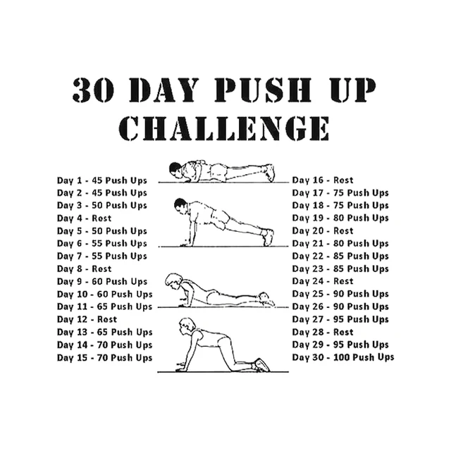 Push Up Challenge For Men 30 Day