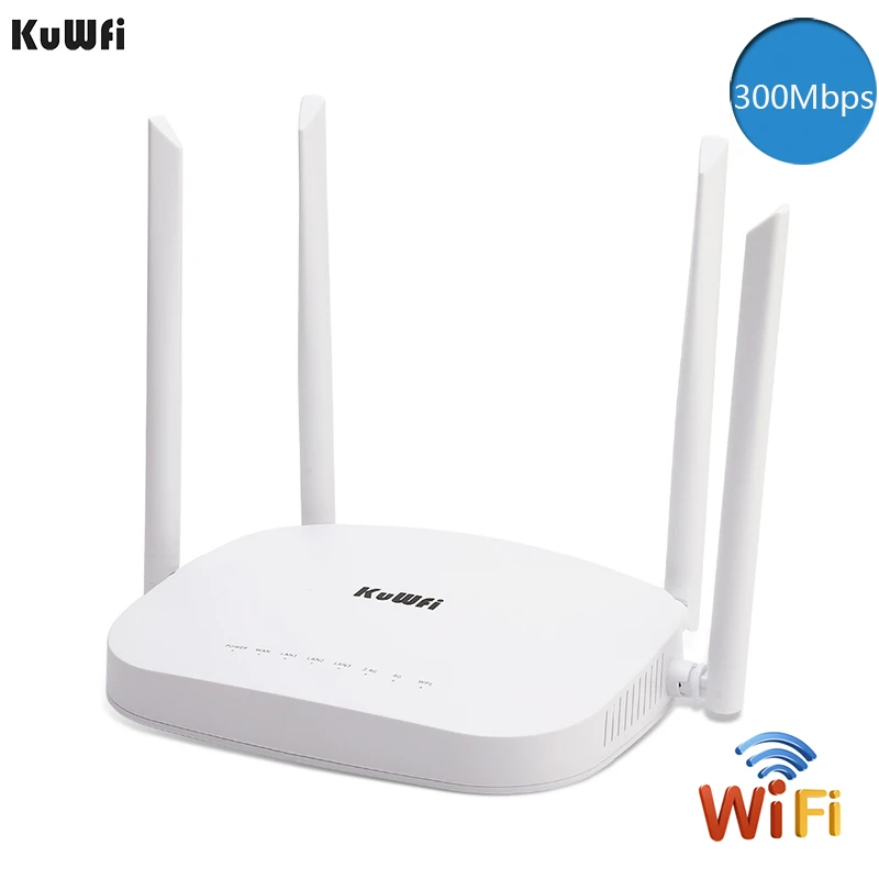 KuWFi 4G LTE Wifi Router 300Mbps 3G/4G Wireless CPE Router with Sim ...