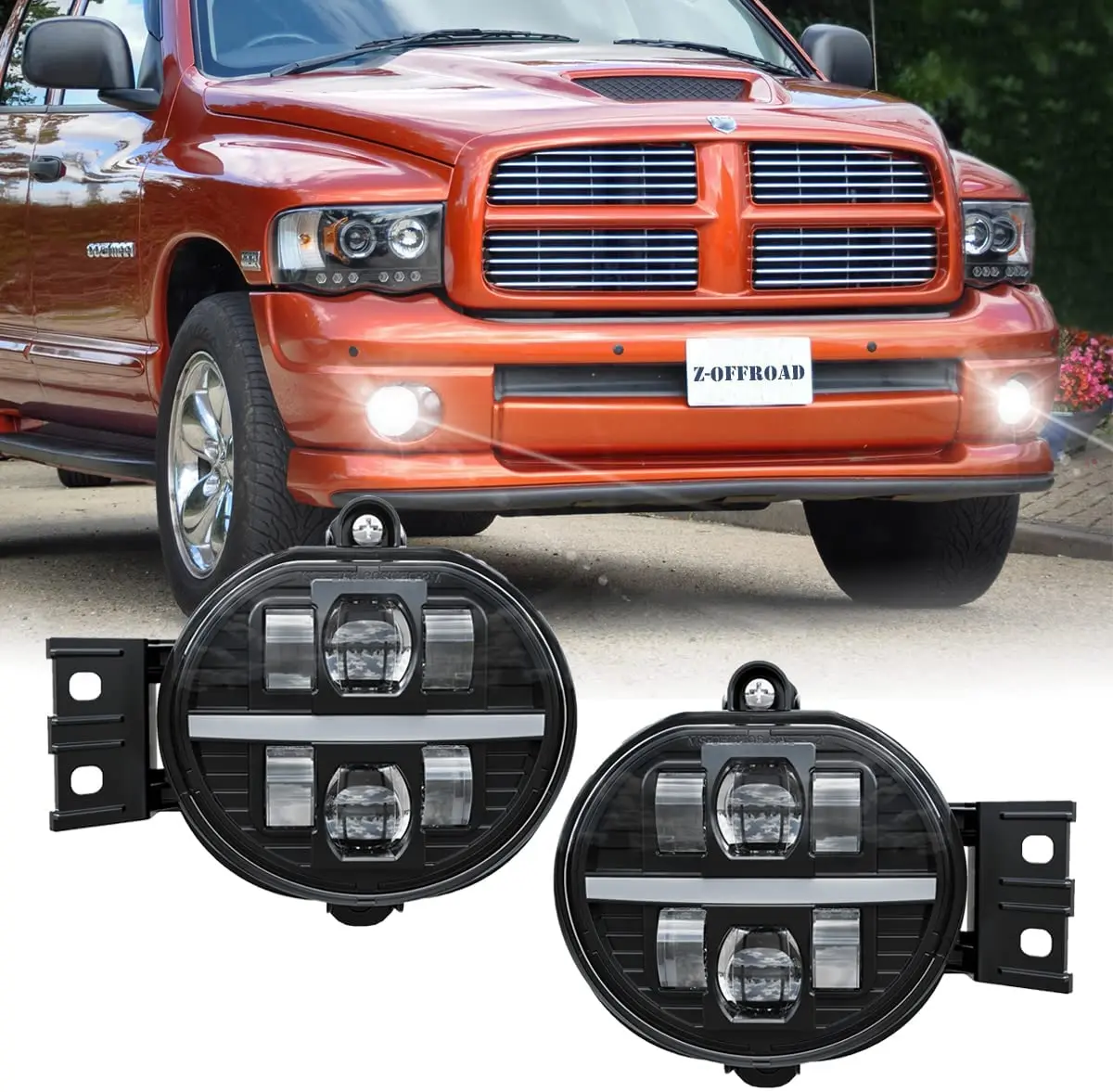 DOT-Approved-LED-Fog-Light-Assembly-With-White-DRL-For-Dodge-Ram-1500 ...