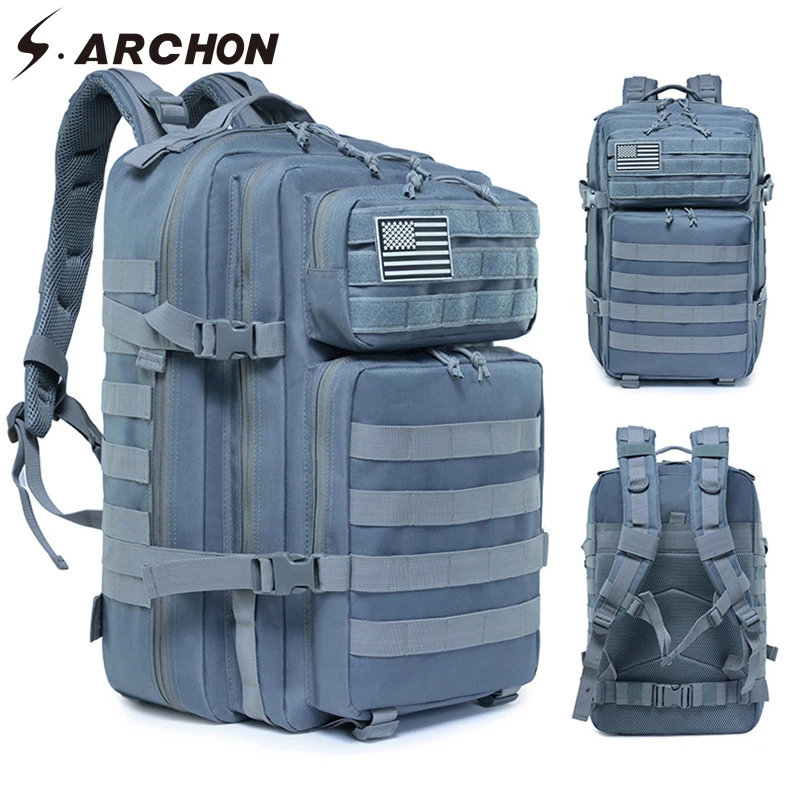 Outdoor Backpack Fitness Molle Bag Men 45L Tactical Military Casual Outdoor Backpack Fitness Molle Bag Men 45L Tactical Military Casual