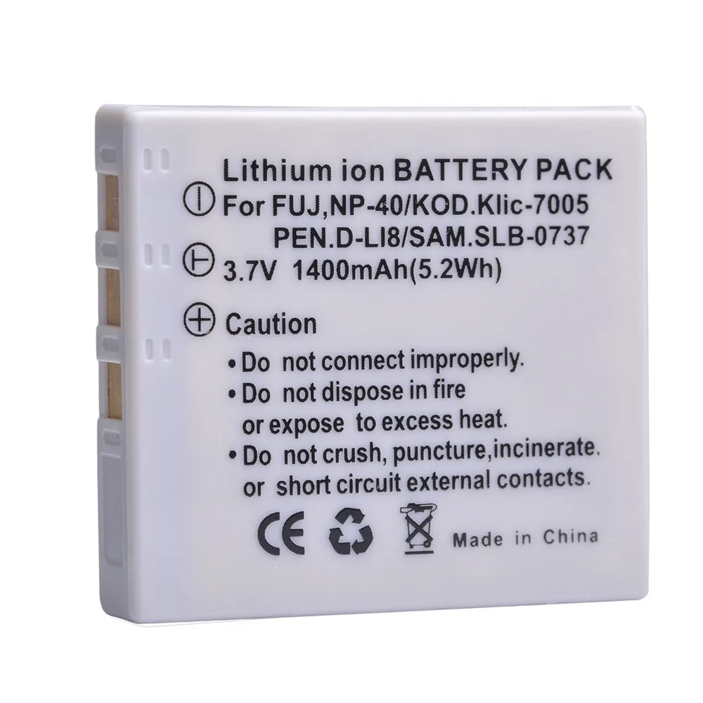 1400mAh NP 40 NP 40 BENQ DLI 102 FUJIFILM NP 40 NP 40N KODAK KLIC 7005 ...