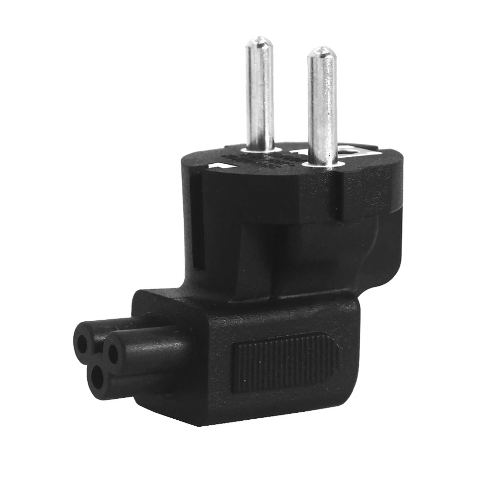 90 Degree Eu To C5 Power Plug Power Cable Adapter Angle European Plug To Iec C5 Plug Converter ...