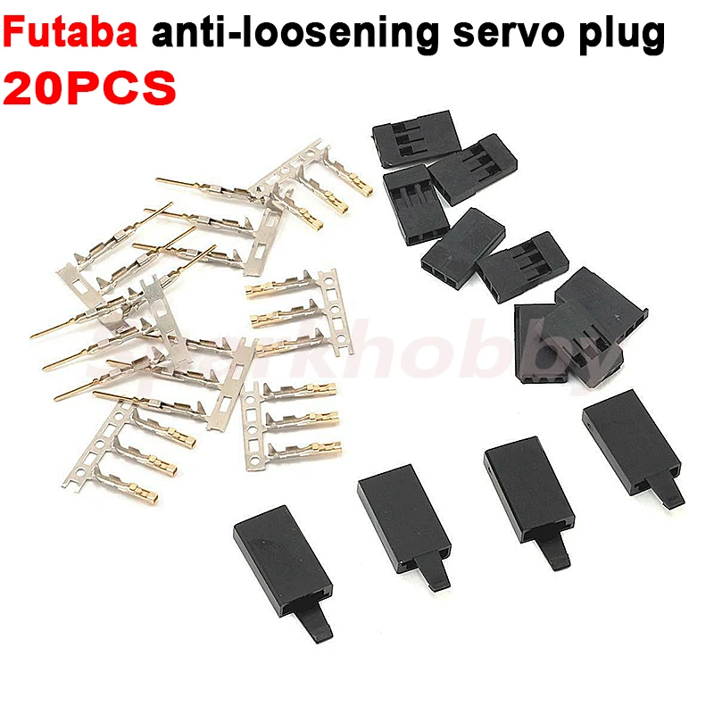 20pcs Futaba Anti-loosening Servo Plug With Lock Male Female Gold ...