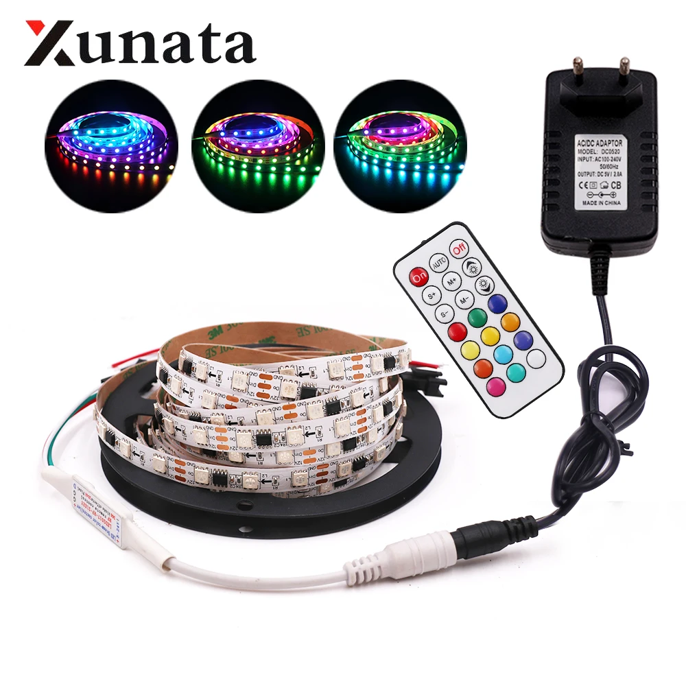 DC12V Full Colors WS2811 LED Strip 5050 RGB Addressable Led Pixel Strip ...