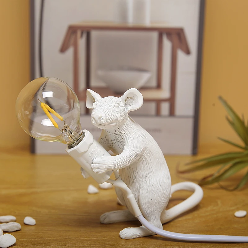 Nordic Mini Rat Night Lights Modern Cute Animal Industrial Decor Night ...