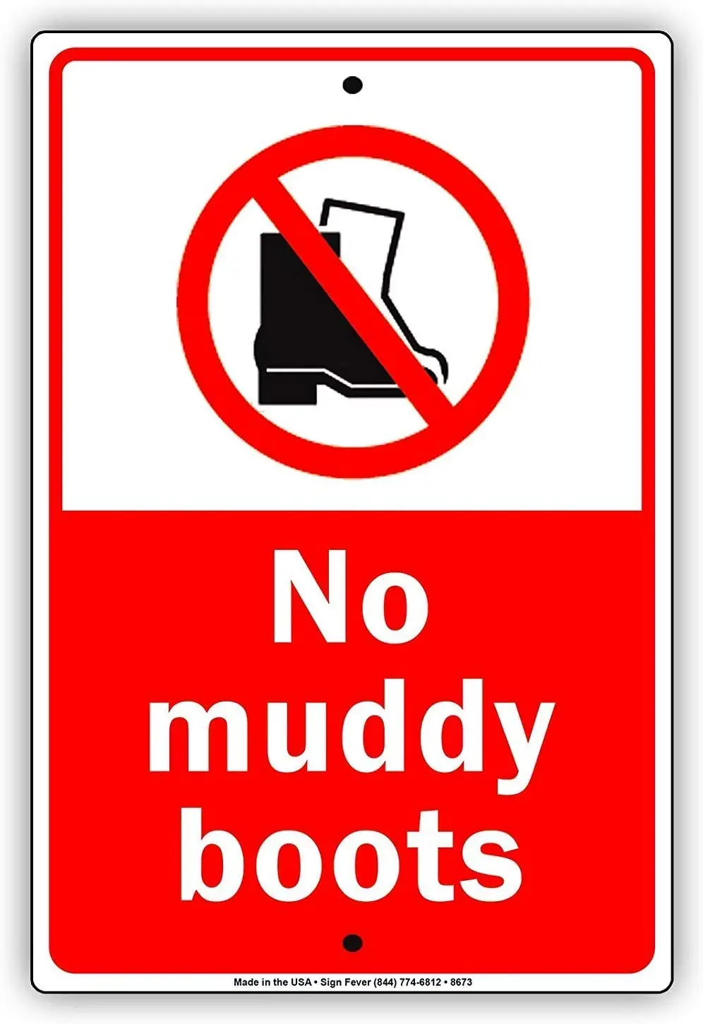 Metal Sign No Muddy Boots Allowed Clean Home|Plaques & Signs| - AliExpress