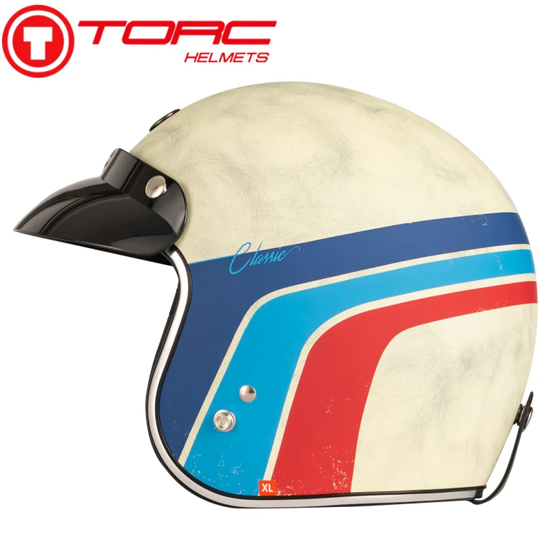 TORC Motorcycle Helmet Retro JET Motorbike Moto Racing Helmet Motocross ...