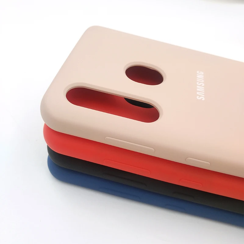 Мягкий жидкий силиконовый чехол samsung A40, защитный чехол на заднюю ...