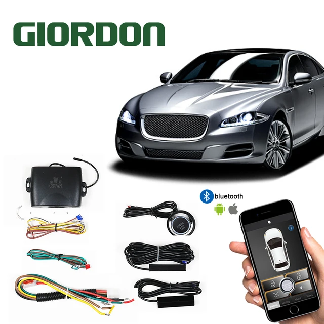 GIORDON Car Alarm Remote Control Car Keyless Entry Engine Start Alarm ...