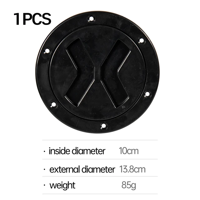 ABS Round Deck Inspection Access Hatch Cover Plastic White Black Boat ...