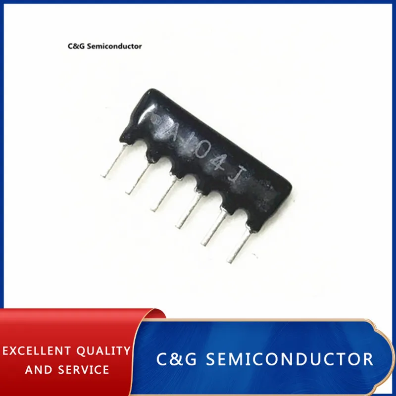 50pcs A06-103 Sip-6 10k Ohm 6 Commoned Resistor Network Array 6 Pin ...