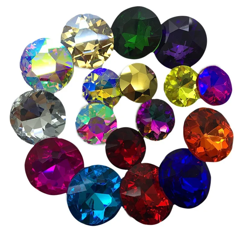 Topstone 35mm 27mm Super Big Round Rhinestone Baoshihua Glass Crystal ...