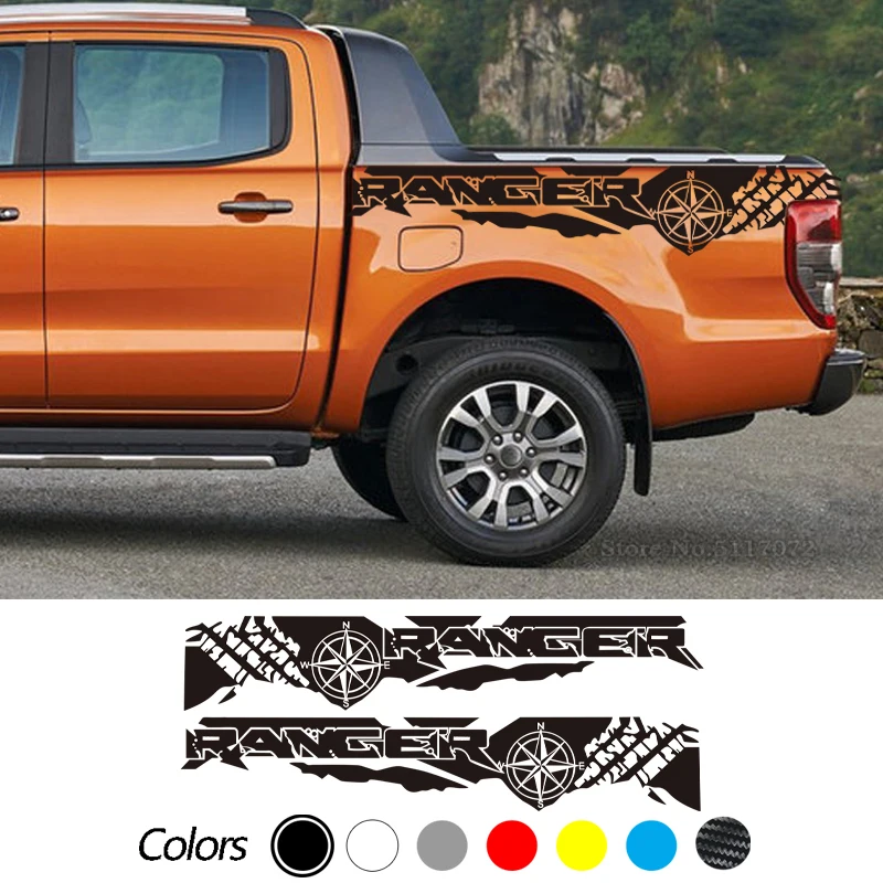 2PCS-Car-Vinyl-Side-Stickers-Tire-Stamping-Compass-Adventure-Off-Road ...