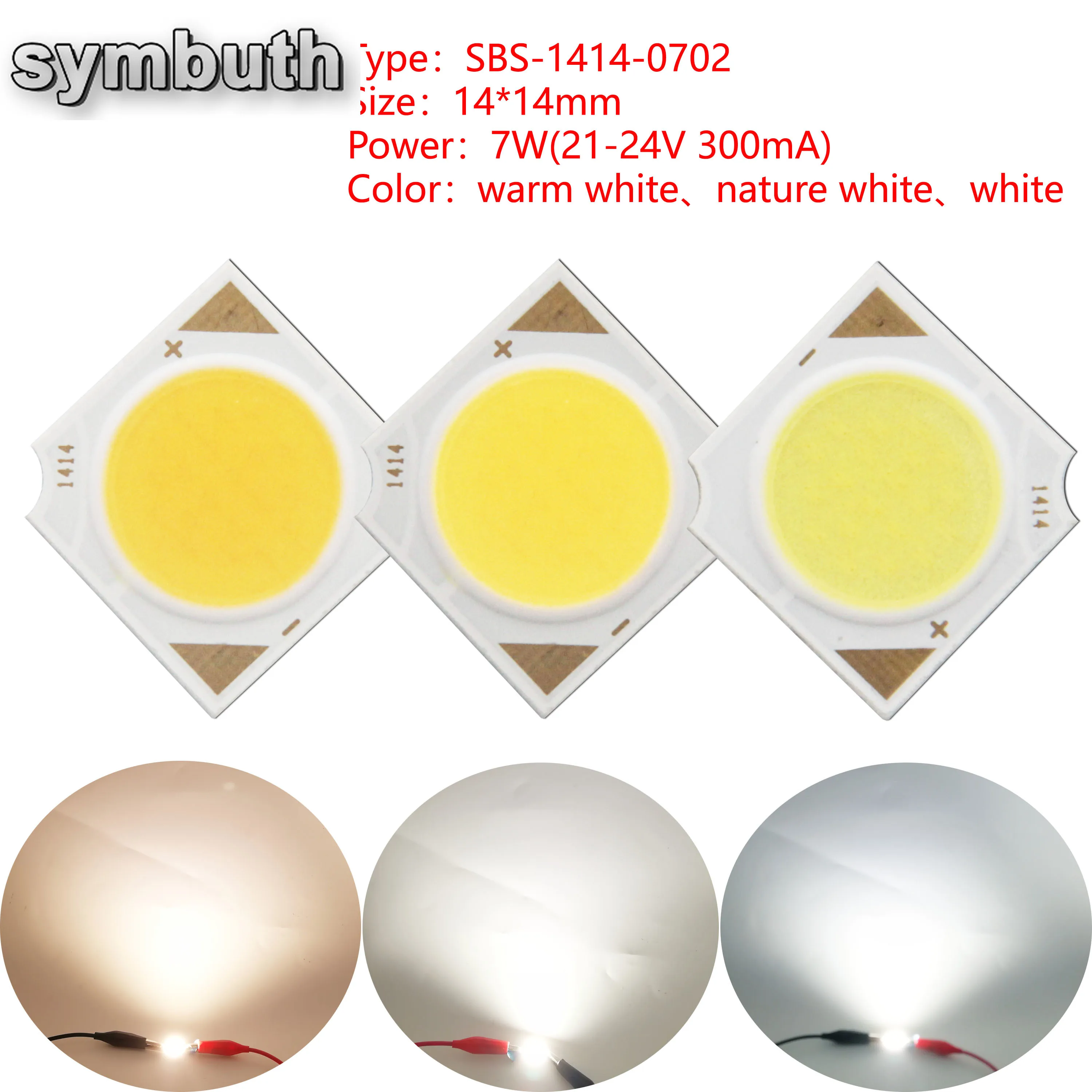 제조 업체 7W LED COB 라이트 칩 소스 21V 300mA COB 3000K 4000K 6500K DIY 다운 스포트 ...