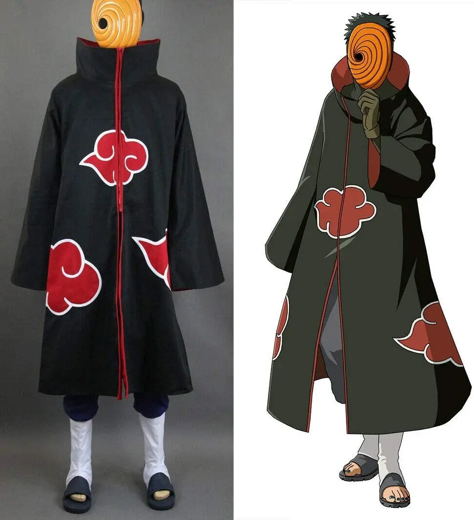 Naruto Akatsuki Cloak Sasuke Uchiha Cape Costume - KawaiiMerch.com
