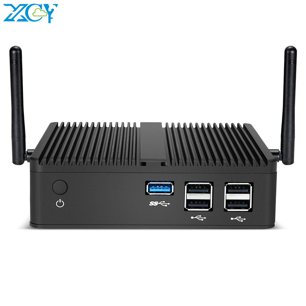 XCY Fanless Mini PC Intel Celeron N2830 HDMI VGA Gigabit Ethernet 5x ...