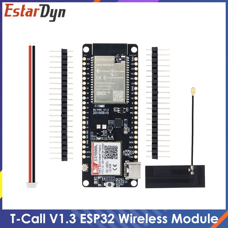 TTGO módulo inalámbrico t call V1.3 ESP32, antena SIM, tarjeta SIM, módulo SIM800L y antena GSM ...