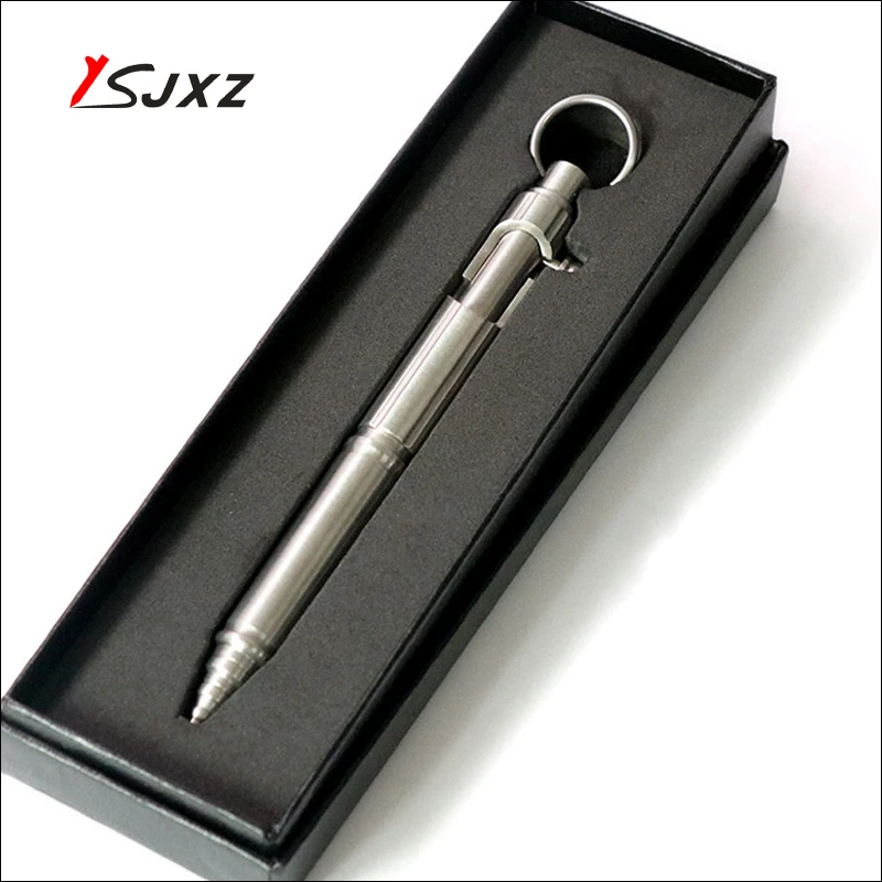 New-luxury-Ball-Pen-with-key-ring-Pure-Brass-Ballpoint-Pen-stainless ...