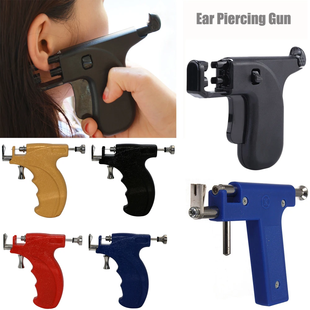 Professional-Ear-Piercing-Gun-Tools-Kit-Ear-Stud-steel-Earring-Body ...