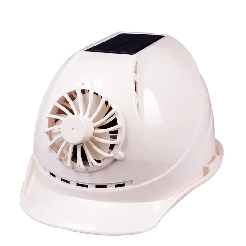 Solar Power Safety Helmet Outdoor Working Fan Hard Hat Construction ...