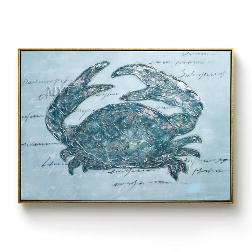 MYT EINE Krabben Abstrakte Ölgemälde Auf Leinwand Für Wohnzimmer Wohnkultur Bilder Wand Kunst ...