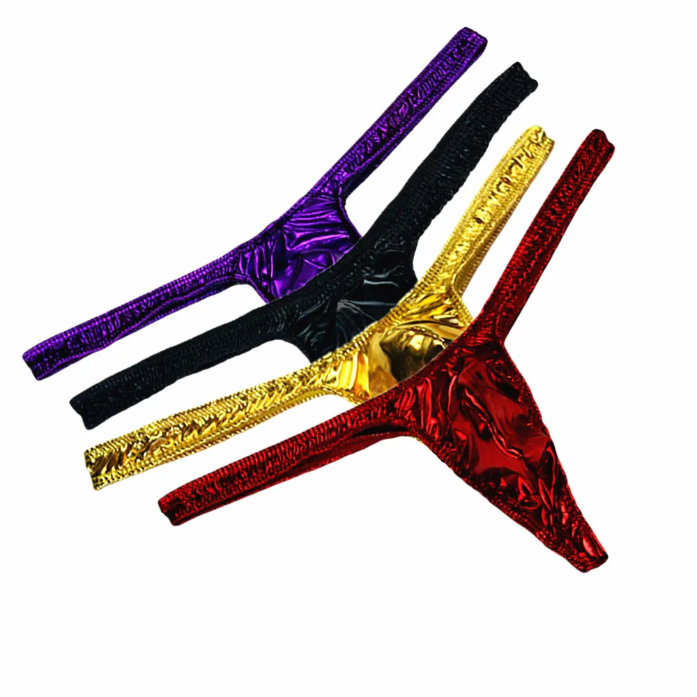 Glanzend Heren Latex Thong Erotische Lederen Mens Thongs En G Strings ...