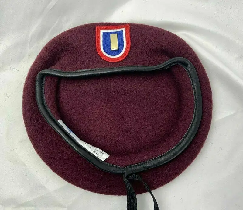Us Army 82nd Airborne Division Wool Red Beret First Lieutenant Officer ...
