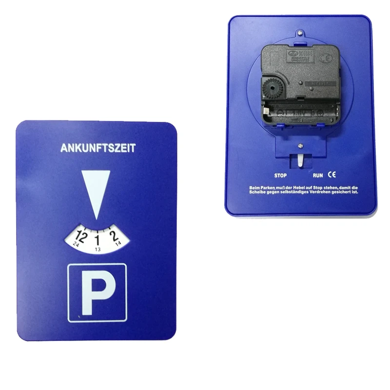 Car Parking Disc Timer Clock Arrival Time Display Blue Plastic Parking ...