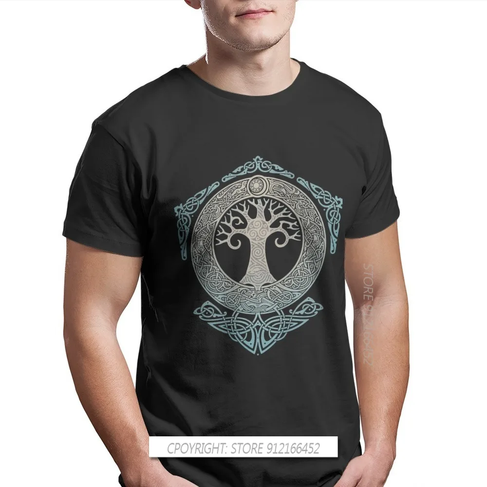 Men Norse Mythology Freyja Freyr Yggdrasil Fashion T-Shirt YGGDRASIL ...