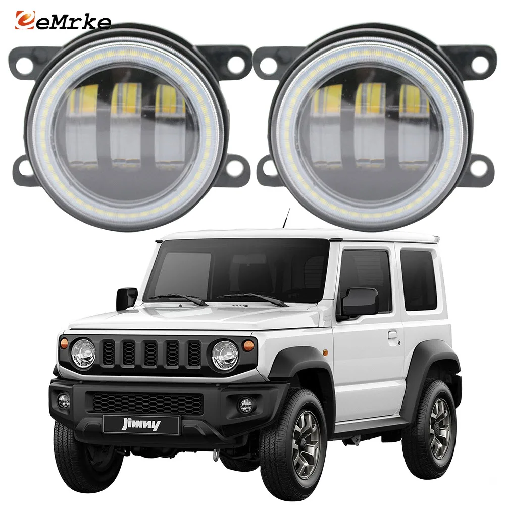 2pcs Led Angel Eye Drl For Suzuki Jimny Jb64 Jb74 2018 2019 2020 Led Fog Lights Lamp 2-colors ...