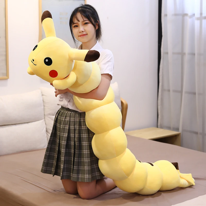 Long Pikachu Pokemon Kawaii Plush Pillow Doll - KawaiiMerch.com