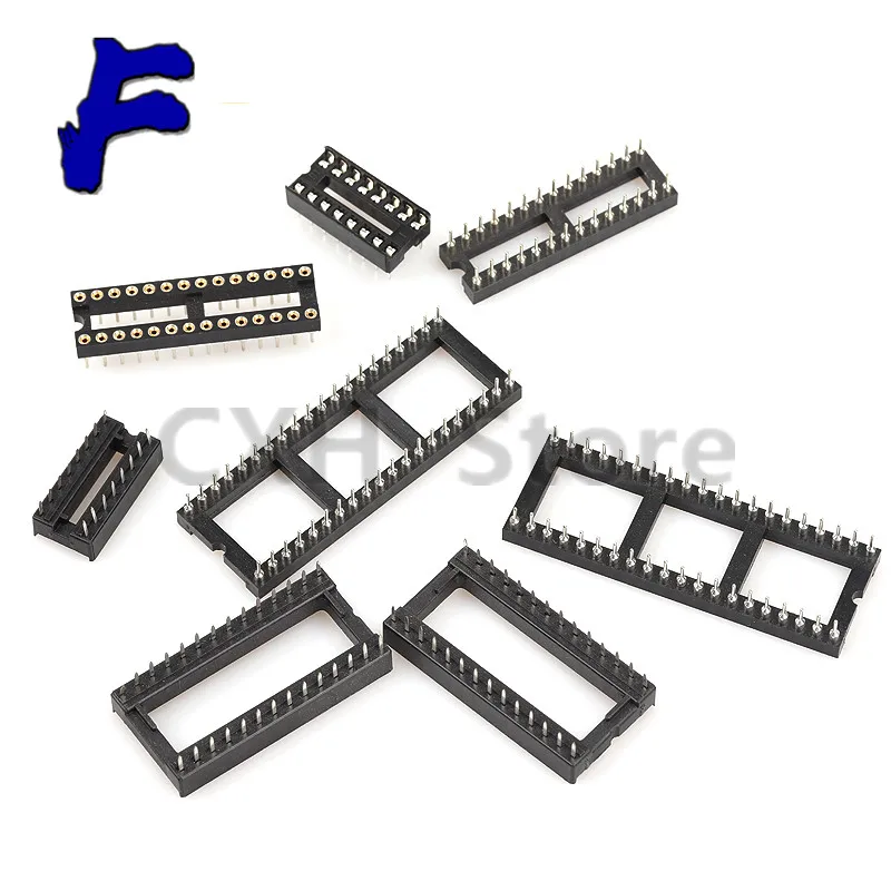 IC Sockets DIP8 DIP14 DIP16 DIP18 DIP20 DIP28 DIP40 Pins Round Hole ...